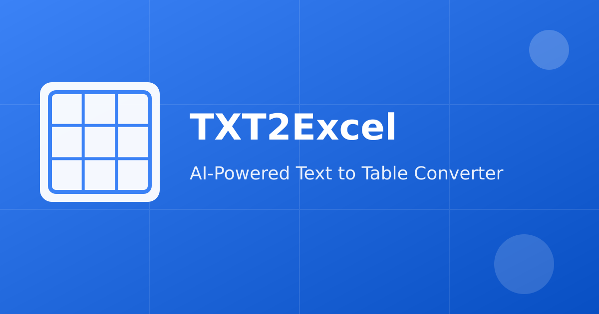 Free Text to Excel